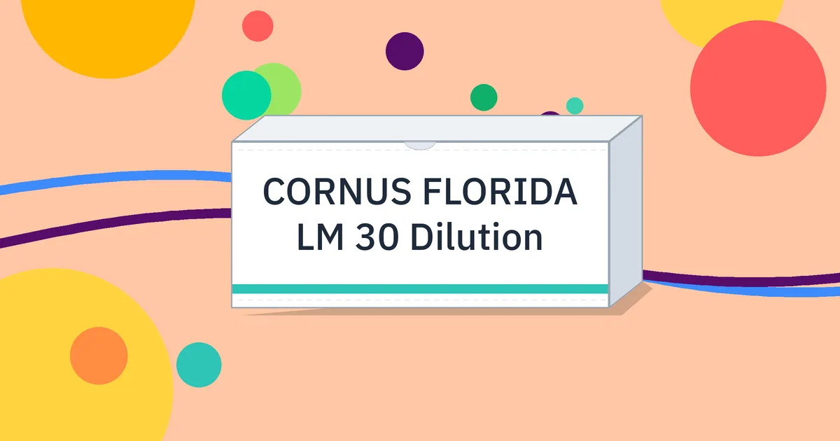 Symbolbild: Packung mit der Aufschrift CORNUS FLORIDA LM 30 Dilution (PZN 13452809) – Verfügbarkeit und Bezug in Apotheken in Frankfurt am Main