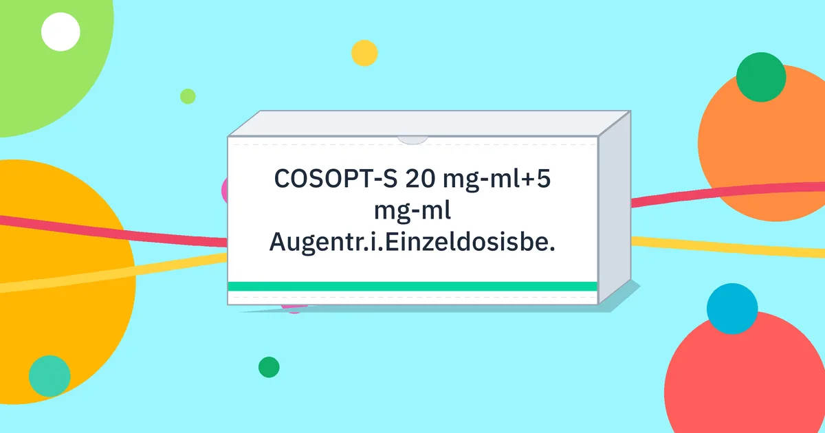 Symbolbild: Packung mit der Aufschrift COSOPT-S 20 mg-ml+5 mg-ml Augentr.i.Einzeldosisbe. (PZN 11613987) – Verfügbarkeit und Bezug in Apotheken in Frankfurt am Main