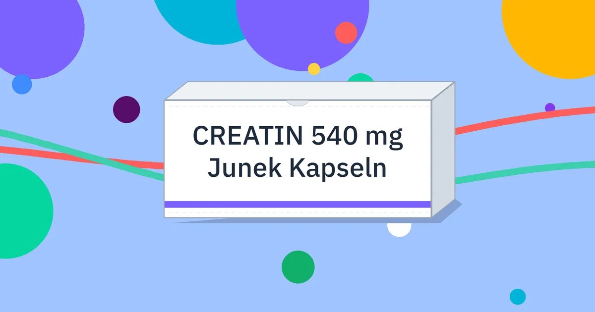 Symbolbild: Packung mit der Aufschrift CREATIN 540 mg Junek Kapseln (PZN 09324922) – Verfügbarkeit und Bezug in Apotheken in Frankfurt am Main