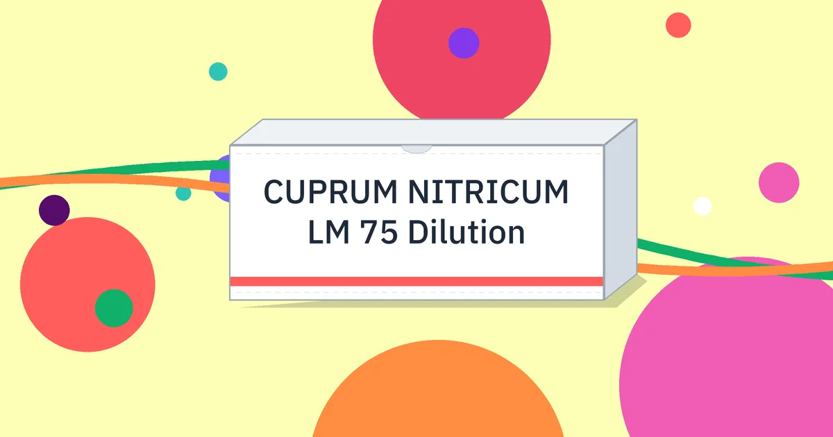 Symbolbild: Packung mit der Aufschrift CUPRUM NITRICUM LM 75 Dilution (PZN 12838866) – Verfügbarkeit und Bezug in Apotheken in Frankfurt am Main