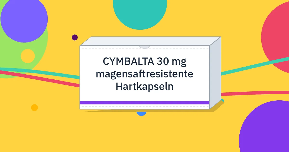 Symbolbild: Packung mit der Aufschrift CYMBALTA 30 mg magensaftresistente Hartkapseln (PZN 00225325) – Verfügbarkeit und Bezug in Apotheken in Frankfurt am Main