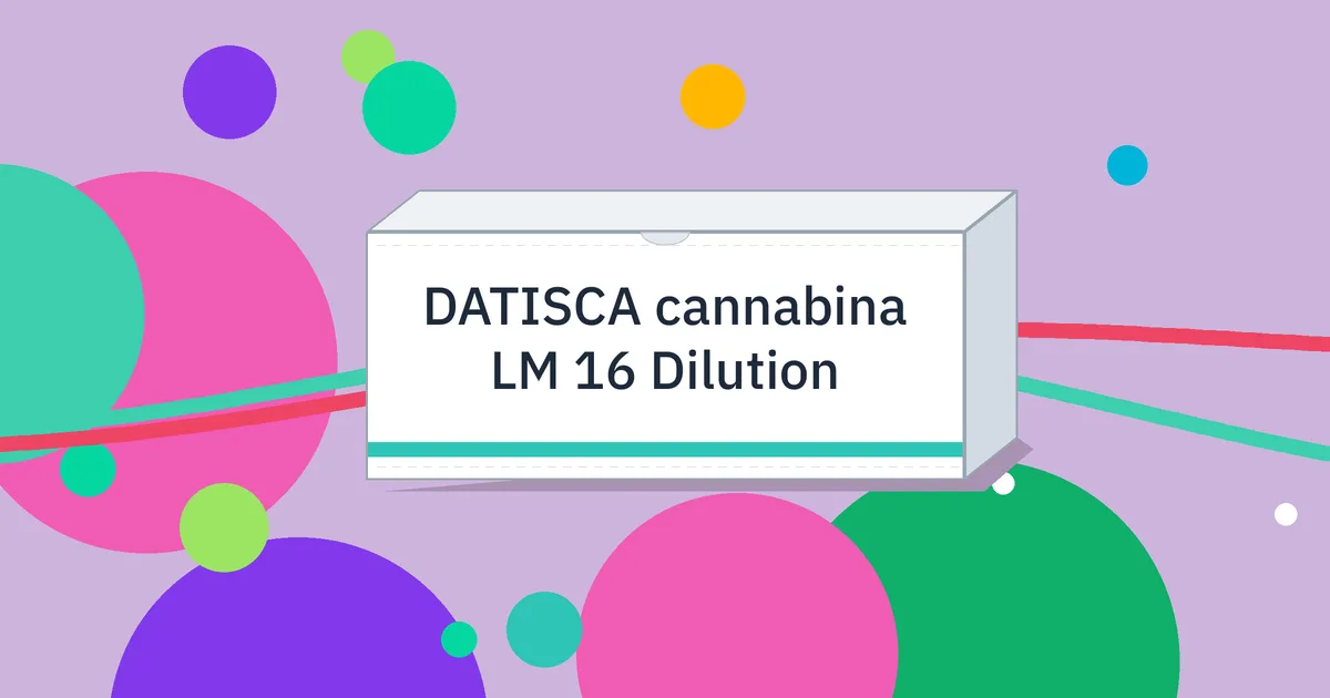 Symbolbild: Packung mit der Aufschrift DATISCA cannabina LM 16 Dilution (PZN 13461961) – Verfügbarkeit und Bezug in Apotheken in Frankfurt am Main