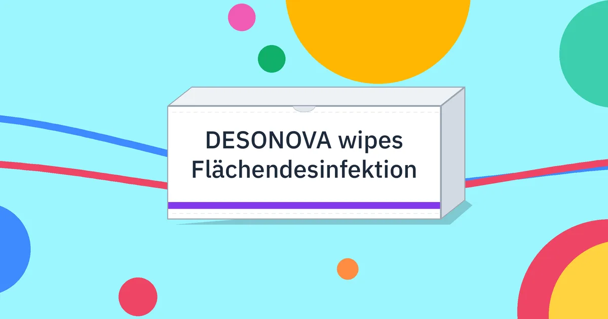 Symbolbild: Packung mit der Aufschrift DESONOVA wipes Flächendesinfektion (PZN 19665736) – Verfügbarkeit und Bezug in Apotheken in Frankfurt am Main