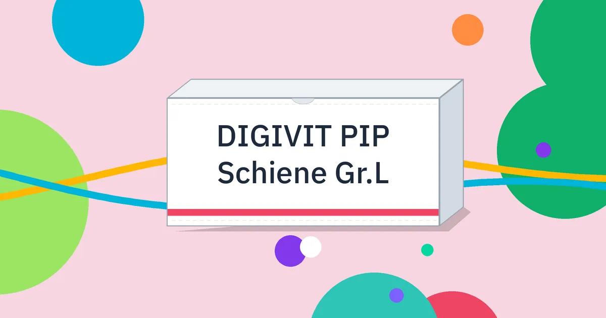 Symbolbild: Packung mit der Aufschrift DIGIVIT PIP Schiene Gr.L (PZN 11608360) – Verfügbarkeit und Bezug in Apotheken in Frankfurt am Main