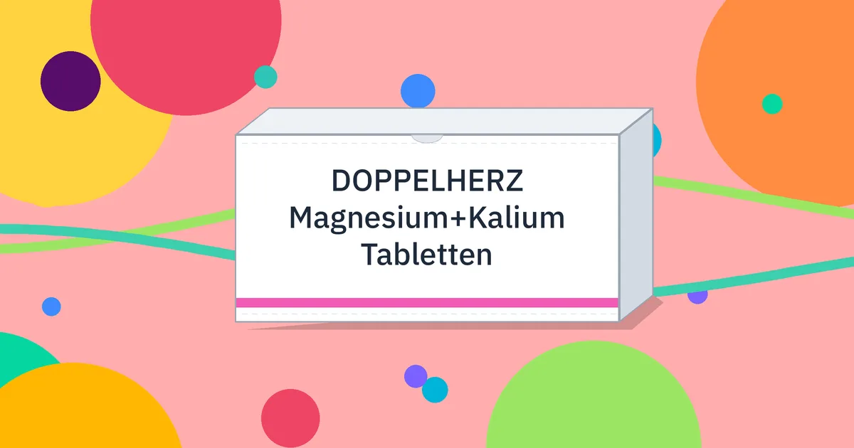 Symbolbild: Packung mit der Aufschrift DOPPELHERZ Magnesium+Kalium Tabletten (PZN 00896491) – Verfügbarkeit und Bezug in Apotheken in Frankfurt am Main