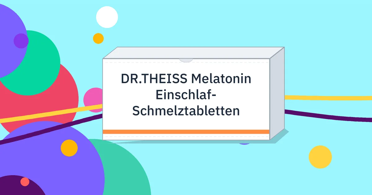 Symbolbild: Packung mit der Aufschrift DR.THEISS Melatonin Einschlaf-Schmelztabletten (PZN 18486084) – Verfügbarkeit und Bezug in Apotheken in Frankfurt am Main