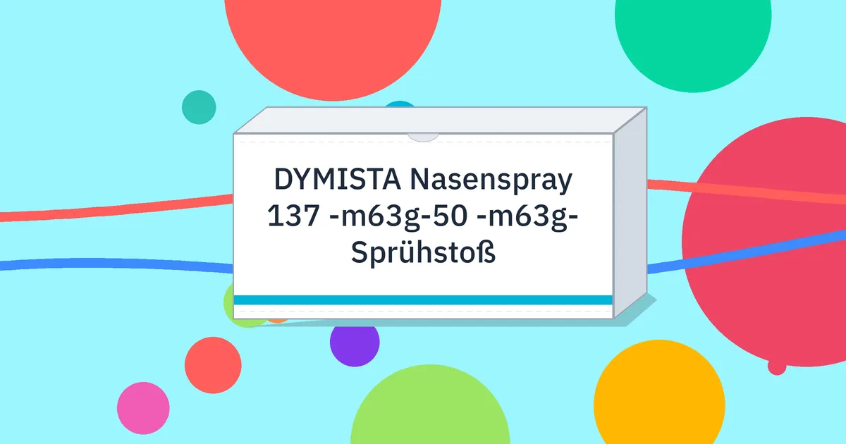Symbolbild: Packung mit der Aufschrift DYMISTA Nasenspray 137 -m63g-50 -m63g-Sprühstoß (PZN 18254474) – Verfügbarkeit und Bezug in Apotheken in Frankfurt am Main