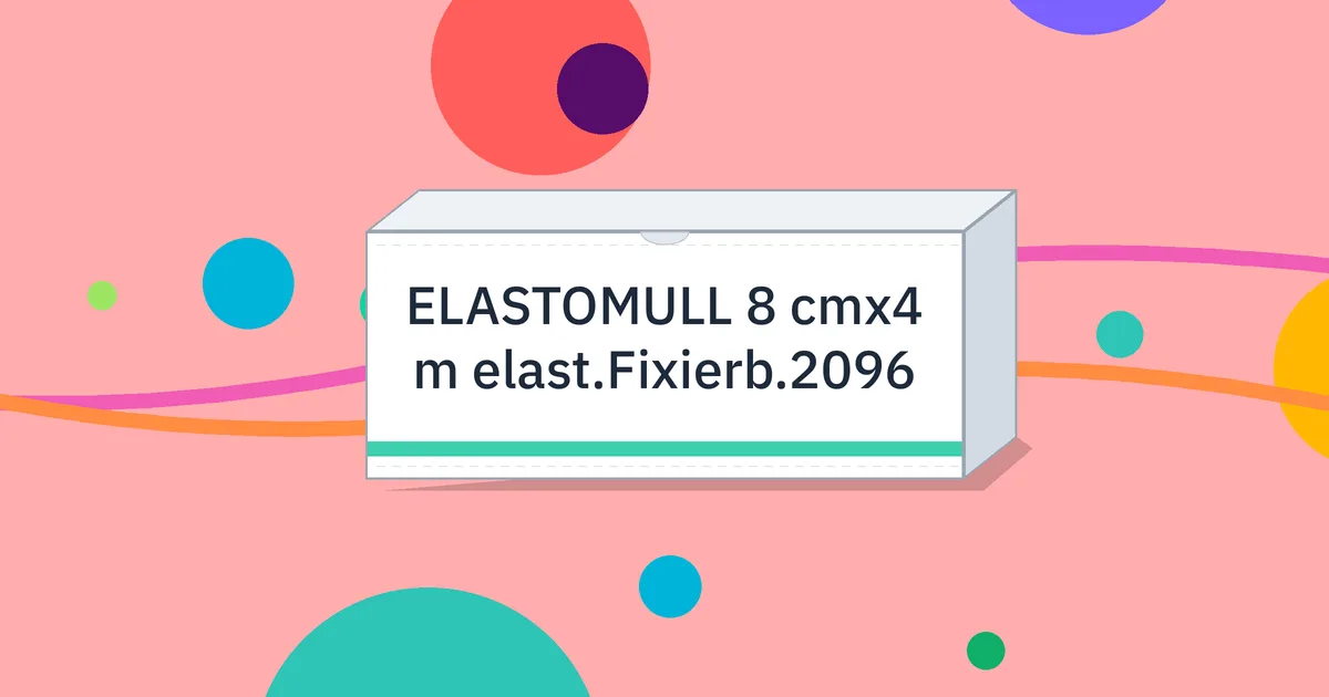 Symbolbild: Packung mit der Aufschrift ELASTOMULL 8 cmx4 m elast.Fixierb.2096 (PZN 11184440) – Verfügbarkeit und Bezug in Apotheken in Frankfurt am Main