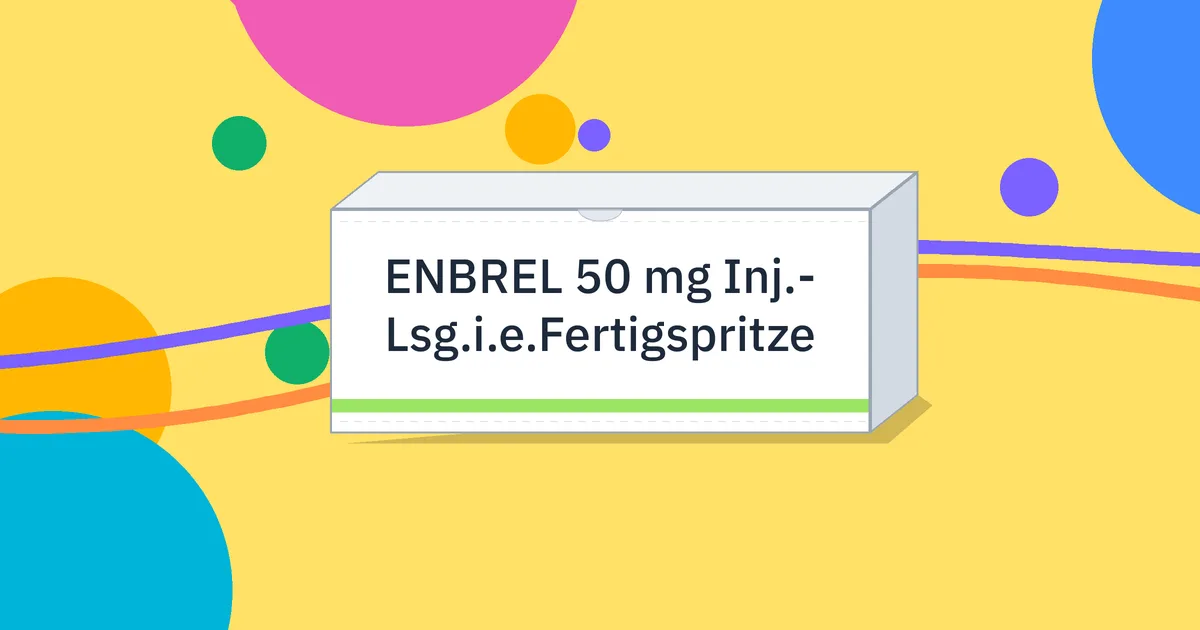 Symbolbild: Packung mit der Aufschrift ENBREL 50 mg Inj.-Lsg.i.e.Fertigspritze (PZN 10709099) – Verfügbarkeit und Bezug in Apotheken in Frankfurt am Main