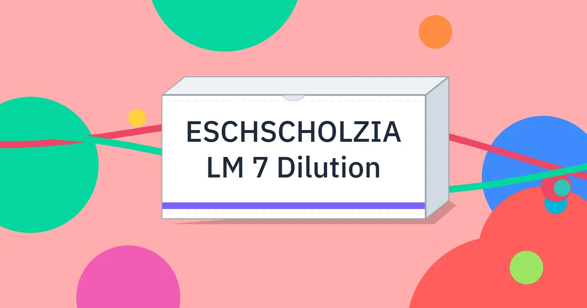 Symbolbild: Packung mit der Aufschrift ESCHSCHOLZIA LM 7 Dilution (PZN 13479889) – Verfügbarkeit und Bezug in Apotheken in Frankfurt am Main