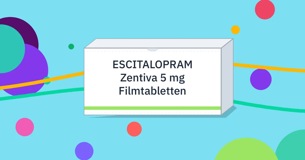 Symbolbild: Packung mit der Aufschrift ESCITALOPRAM Zentiva 5 mg Filmtabletten (PZN 10283074) – Verfügbarkeit und Bezug in Apotheken in Frankfurt am Main