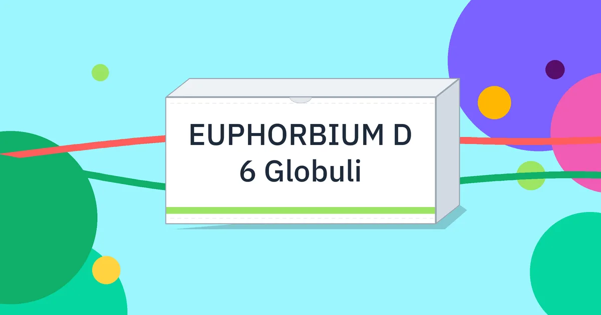 Symbolbild: Packung mit der Aufschrift EUPHORBIUM D 6 Globuli (PZN 04216487) – Verfügbarkeit und Bezug in Apotheken in Frankfurt am Main