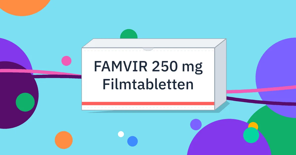 Symbolbild: Packung mit der Aufschrift FAMVIR 250 mg Filmtabletten (PZN 11690031) – Verfügbarkeit und Bezug in Apotheken in Frankfurt am Main