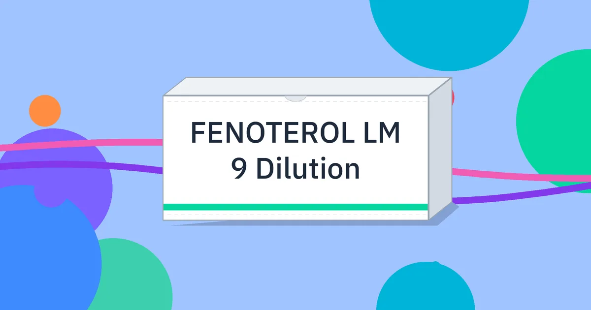 Symbolbild: Packung mit der Aufschrift FENOTEROL LM 9 Dilution (PZN 12847055) – Verfügbarkeit und Bezug in Apotheken in Frankfurt am Main