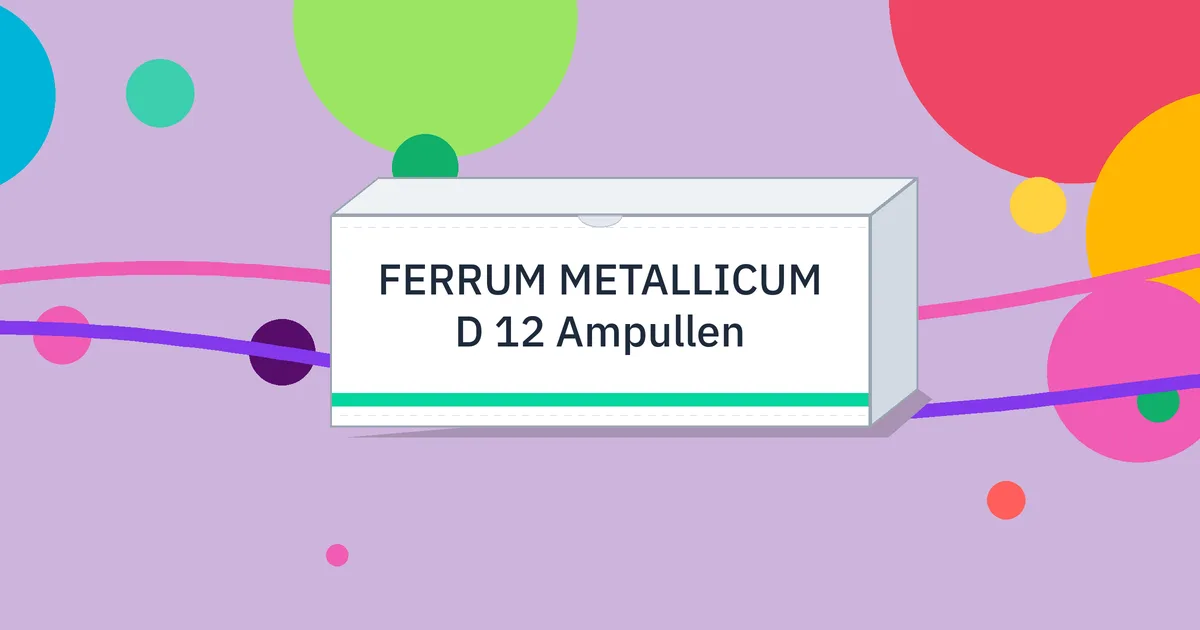 Symbolbild: Packung mit der Aufschrift FERRUM METALLICUM D 12 Ampullen (PZN 11705838) – Verfügbarkeit und Bezug in Apotheken in Frankfurt am Main