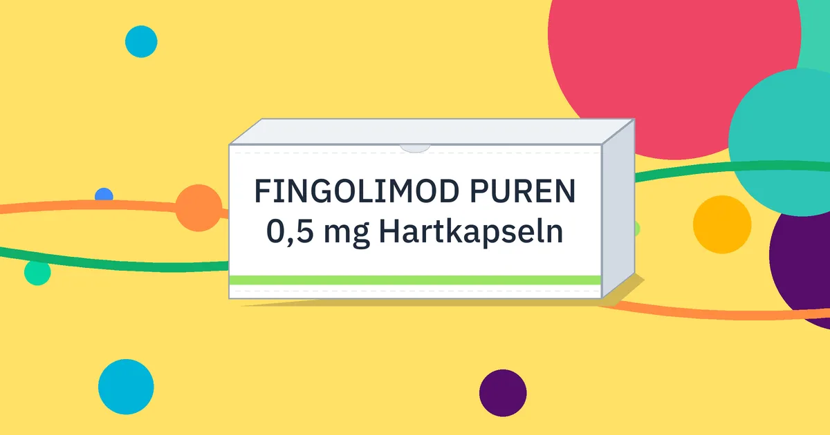 Symbolbild: Packung mit der Aufschrift FINGOLIMOD PUREN 0,5 mg Hartkapseln (PZN 17314263) – Verfügbarkeit und Bezug in Apotheken in Frankfurt am Main