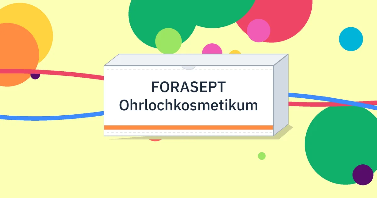 Symbolbild: Packung mit der Aufschrift FORASEPT Ohrlochkosmetikum (PZN 02084001) – Verfügbarkeit und Bezug in Apotheken in Frankfurt am Main