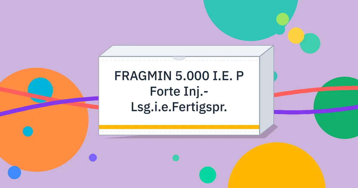 Symbolbild: Packung mit der Aufschrift FRAGMIN 5.000 I.E. P Forte Inj.-Lsg.i.e.Fertigspr. (PZN 09716102) – Verfügbarkeit und Bezug in Apotheken in Frankfurt am Main