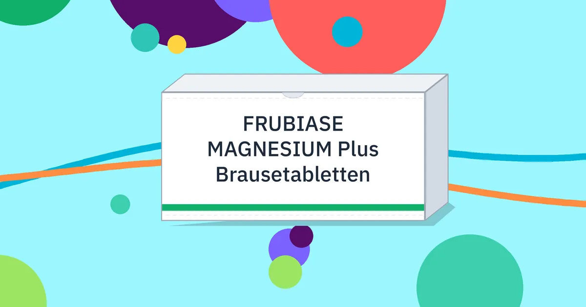 Symbolbild: Packung mit der Aufschrift FRUBIASE MAGNESIUM Plus Brausetabletten (PZN 02833709) – Verfügbarkeit und Bezug in Apotheken in Frankfurt am Main