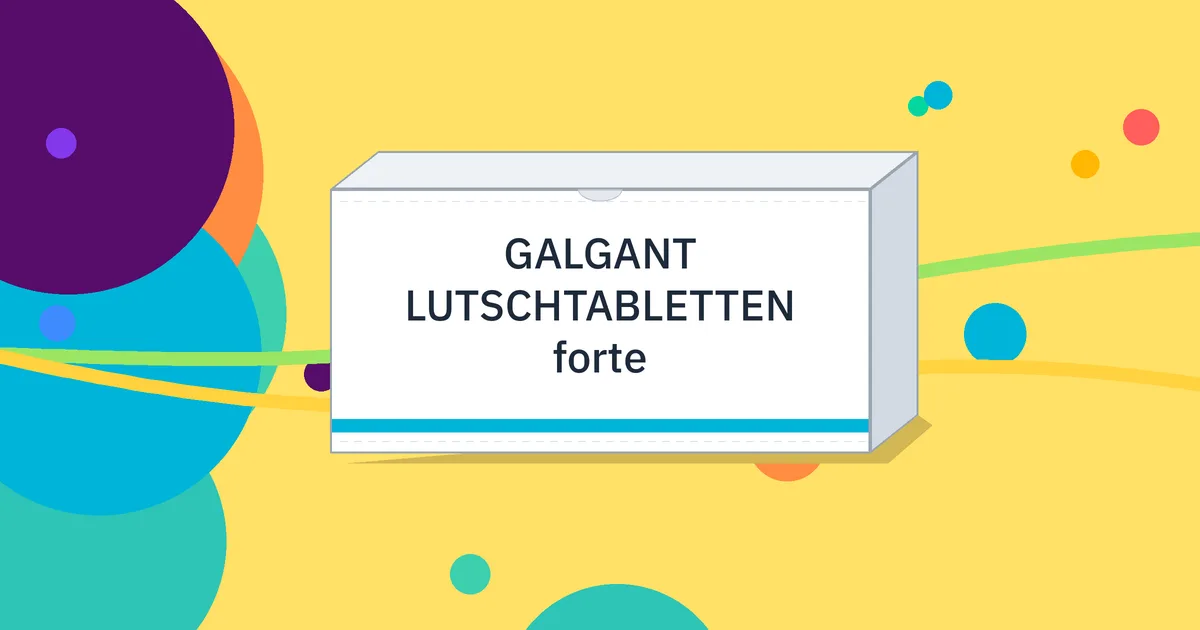 Symbolbild: Packung mit der Aufschrift GALGANT LUTSCHTABLETTEN forte (PZN 20059596) – Verfügbarkeit und Bezug in Apotheken in Frankfurt am Main