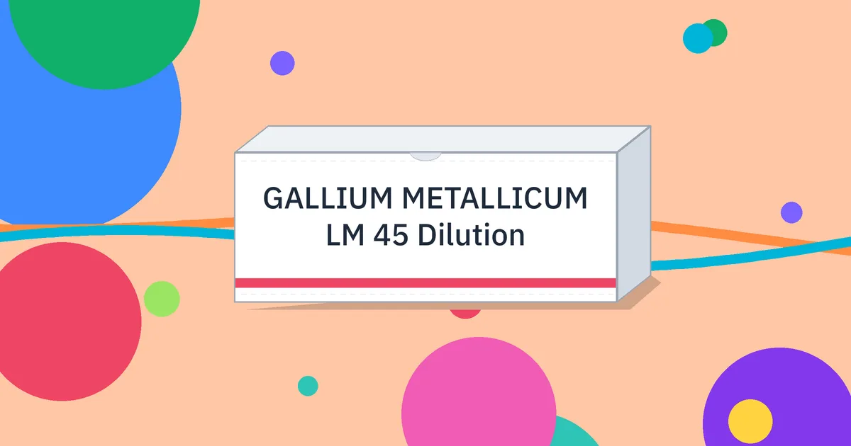 Symbolbild: Packung mit der Aufschrift GALLIUM METALLICUM LM 45 Dilution (PZN 12875117) – Verfügbarkeit und Bezug in Apotheken in Frankfurt am Main