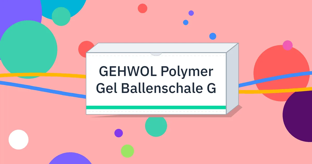 Symbolbild: Packung mit der Aufschrift GEHWOL Polymer Gel Ballenschale G (PZN 03048817) – Verfügbarkeit und Bezug in Apotheken in Frankfurt am Main