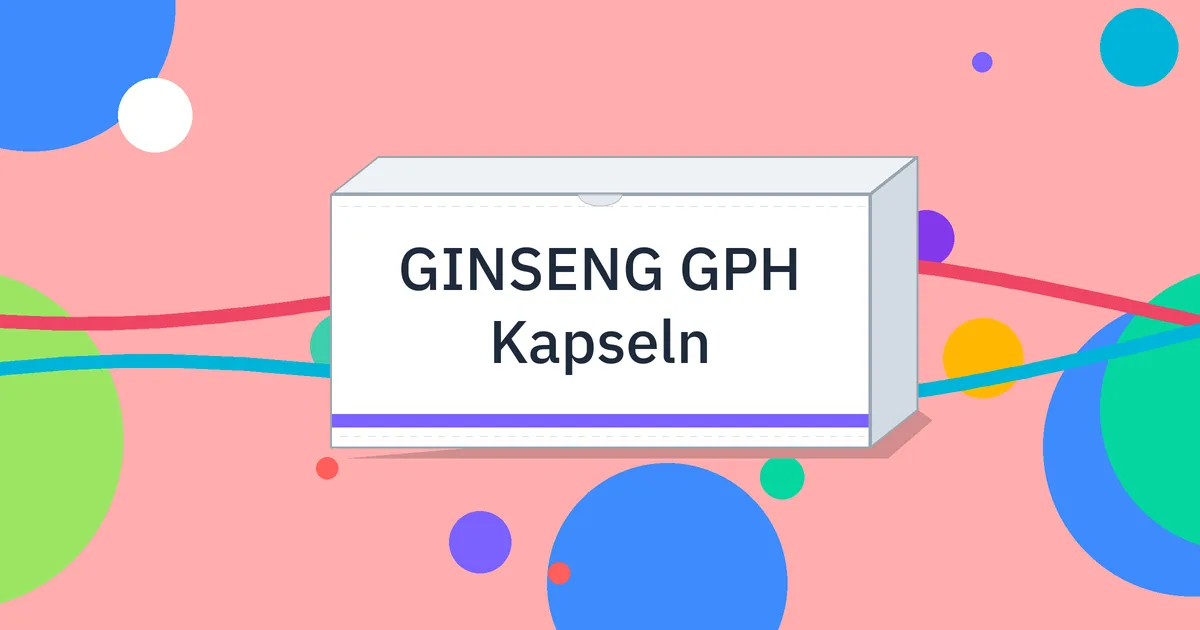 Symbolbild: Packung mit der Aufschrift GINSENG GPH Kapseln (PZN 00283618) – Verfügbarkeit und Bezug in Apotheken in Frankfurt am Main
