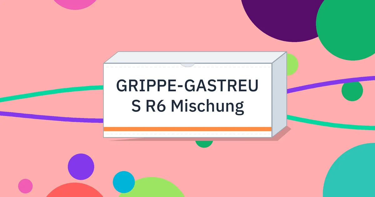 Symbolbild: Packung mit der Aufschrift GRIPPE-GASTREU S R6 Mischung (PZN 01686560) – Verfügbarkeit und Bezug in Apotheken in Frankfurt am Main