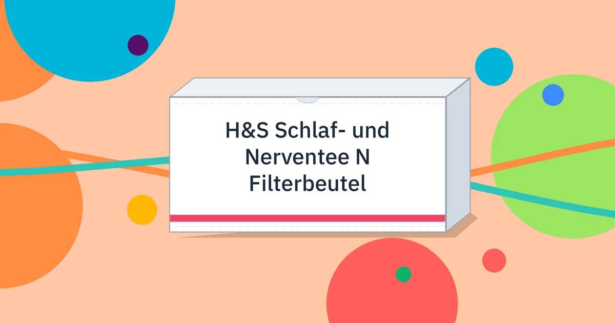 Symbolbild: Packung mit der Aufschrift H&S Schlaf- und Nerventee N Filterbeutel (PZN 13587981) – Verfügbarkeit und Bezug in Apotheken in Frankfurt am Main