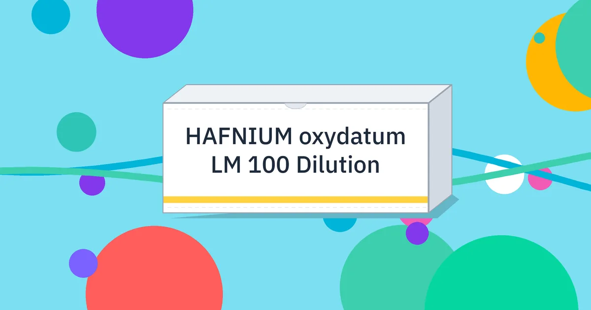 Symbolbild: Packung mit der Aufschrift HAFNIUM oxydatum LM 100 Dilution (PZN 13550044) – Verfügbarkeit und Bezug in Apotheken in Frankfurt am Main