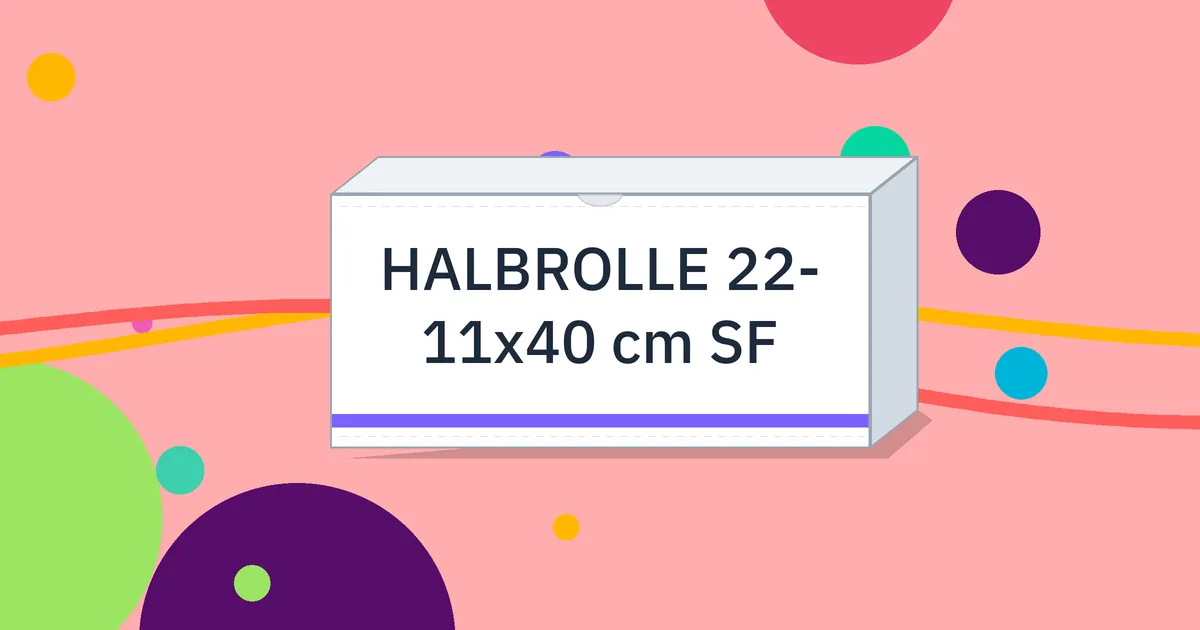 Symbolbild: Packung mit der Aufschrift HALBROLLE 22-11x40 cm SF (PZN 03908622) – Verfügbarkeit und Bezug in Apotheken in Frankfurt am Main