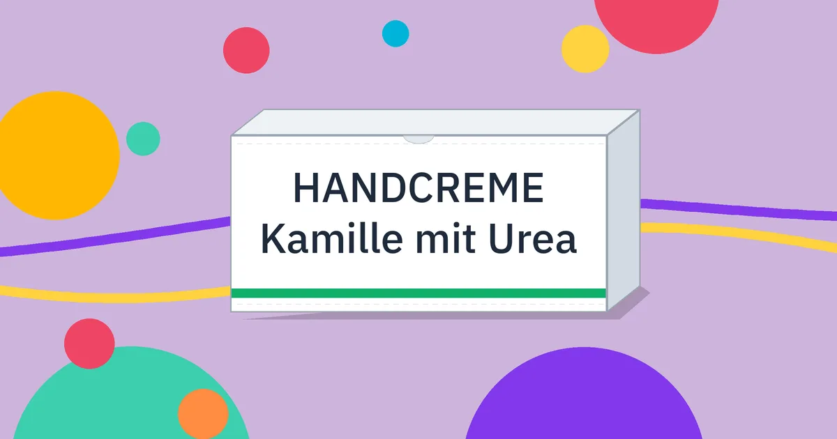 Symbolbild: Packung mit der Aufschrift HANDCREME Kamille mit Urea (PZN 18188180) – Verfügbarkeit und Bezug in Apotheken in Frankfurt am Main