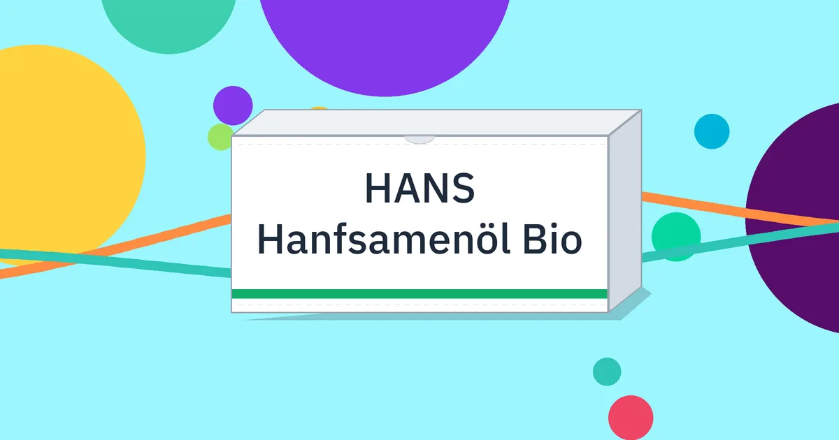 Symbolbild: Packung mit der Aufschrift HANS Hanfsamenöl Bio (PZN 17421639) – Verfügbarkeit und Bezug in Apotheken in Frankfurt am Main