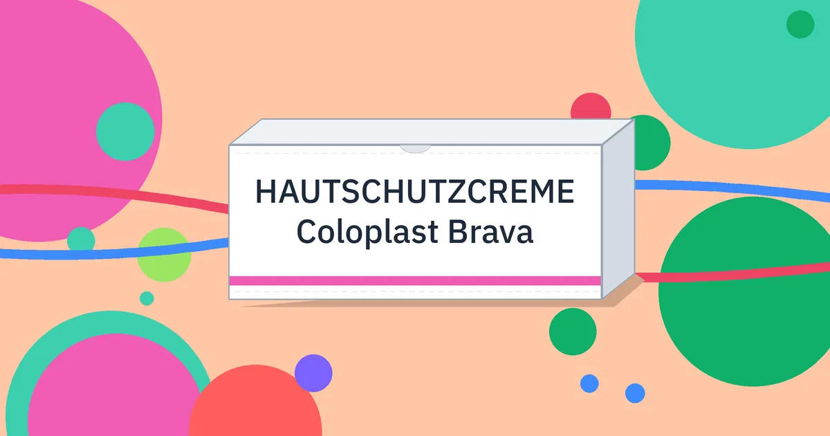 Symbolbild: Packung mit der Aufschrift HAUTSCHUTZCREME Coloplast Brava (PZN 18214167) – Verfügbarkeit und Bezug in Apotheken in Frankfurt am Main
