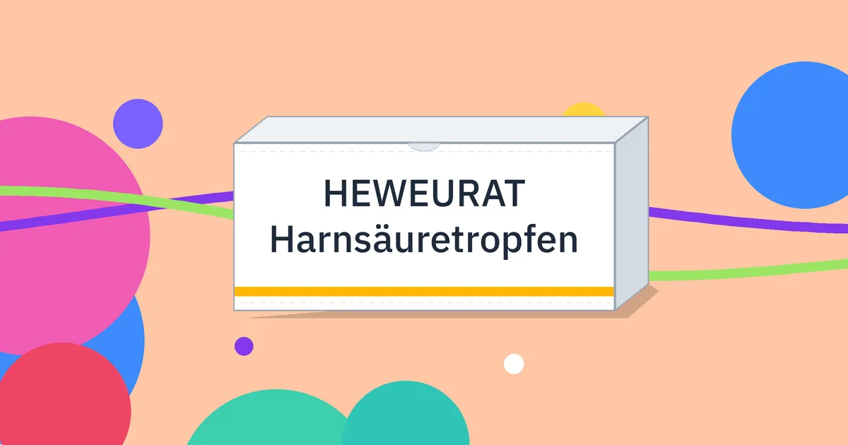 Symbolbild: Packung mit der Aufschrift HEWEURAT Harnsäuretropfen (PZN 13863240) – Verfügbarkeit und Bezug in Apotheken in Frankfurt am Main