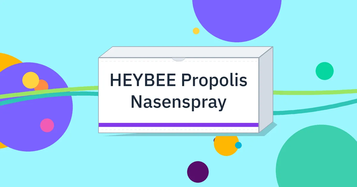 Symbolbild: Packung mit der Aufschrift HEYBEE Propolis Nasenspray (PZN 20580382) – Verfügbarkeit und Bezug in Apotheken in Frankfurt am Main