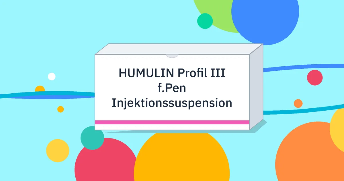 Symbolbild: Packung mit der Aufschrift HUMULIN Profil III f.Pen Injektionssuspension (PZN 02406462) – Verfügbarkeit und Bezug in Apotheken in Frankfurt am Main