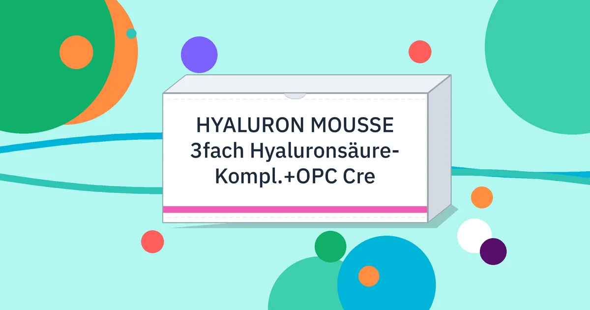 Symbolbild: Packung mit der Aufschrift HYALURON MOUSSE 3fach Hyaluronsäure-Kompl.+OPC Cre (PZN 18238529) – Verfügbarkeit und Bezug in Apotheken in Frankfurt am Main