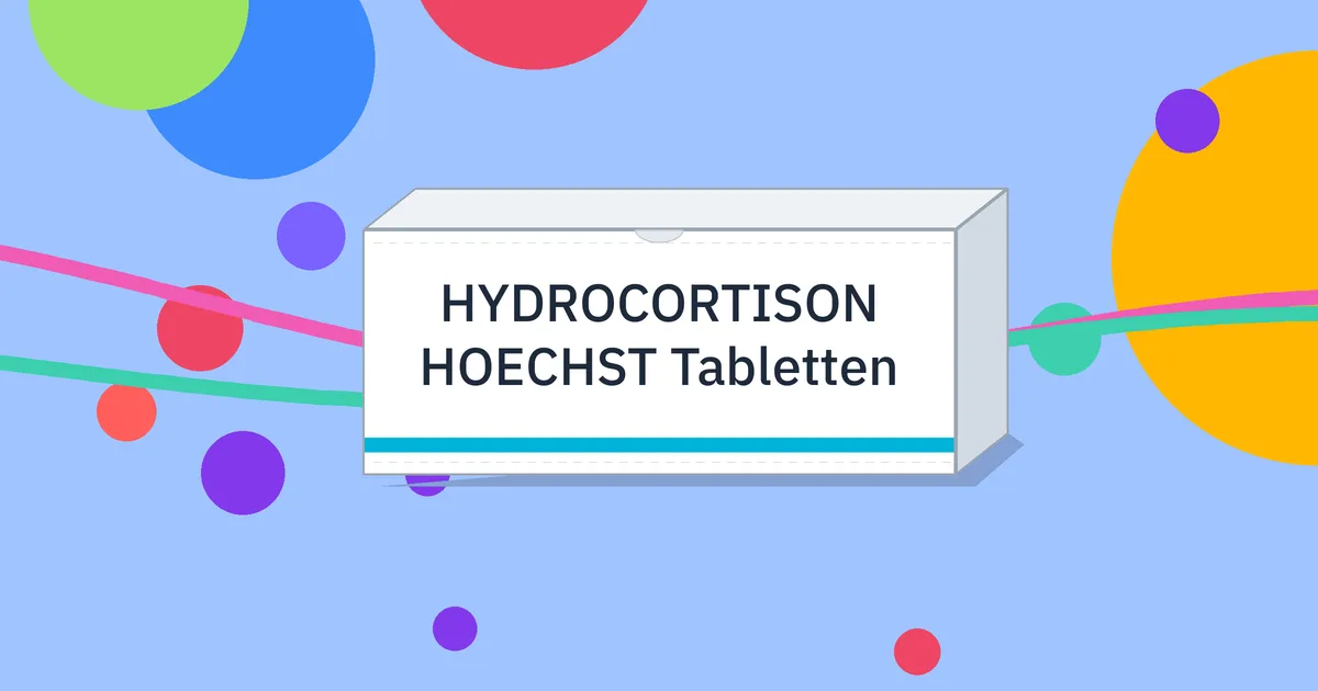 Symbolbild: Packung mit der Aufschrift HYDROCORTISON HOECHST Tabletten (PZN 00508885) – Verfügbarkeit und Bezug in Apotheken in Frankfurt am Main