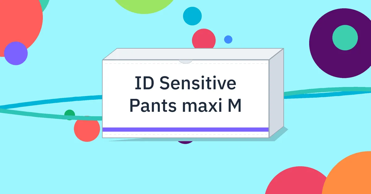 Symbolbild: Packung mit der Aufschrift ID Sensitive Pants maxi M (PZN 19893704) – Verfügbarkeit und Bezug in Apotheken in Frankfurt am Main