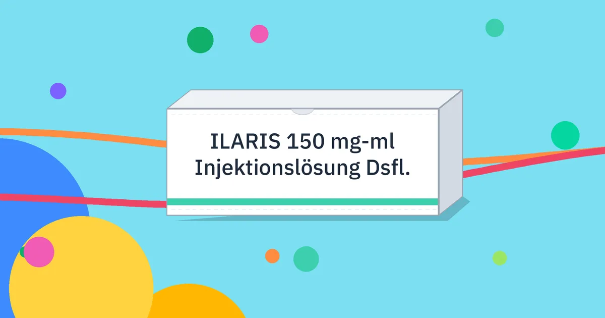 Symbolbild: Packung mit der Aufschrift ILARIS 150 mg-ml Injektionslösung Dsfl. (PZN 16804315) – Verfügbarkeit und Bezug in Apotheken in Frankfurt am Main