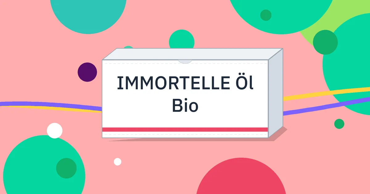 Symbolbild: Packung mit der Aufschrift IMMORTELLE Öl Bio (PZN 07508871) – Verfügbarkeit und Bezug in Apotheken in Frankfurt am Main