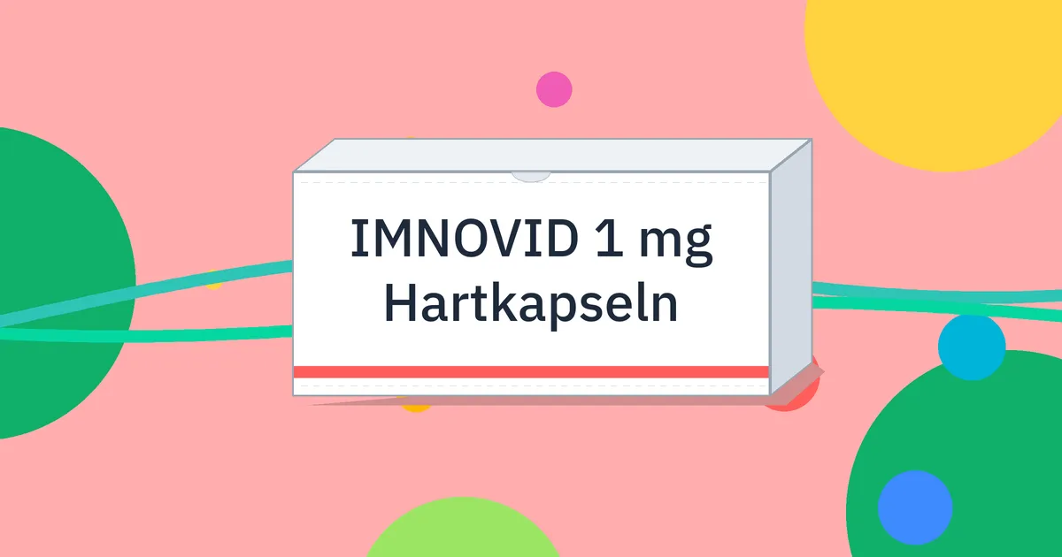Symbolbild: Packung mit der Aufschrift IMNOVID 1 mg Hartkapseln (PZN 14406160) – Verfügbarkeit und Bezug in Apotheken in Frankfurt am Main