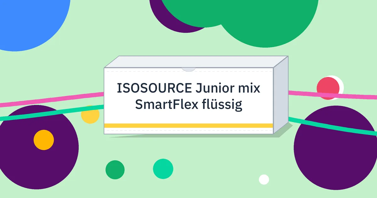 Symbolbild: Packung mit der Aufschrift ISOSOURCE Junior mix SmartFlex flüssig (PZN 13862743) – Verfügbarkeit und Bezug in Apotheken in Frankfurt am Main