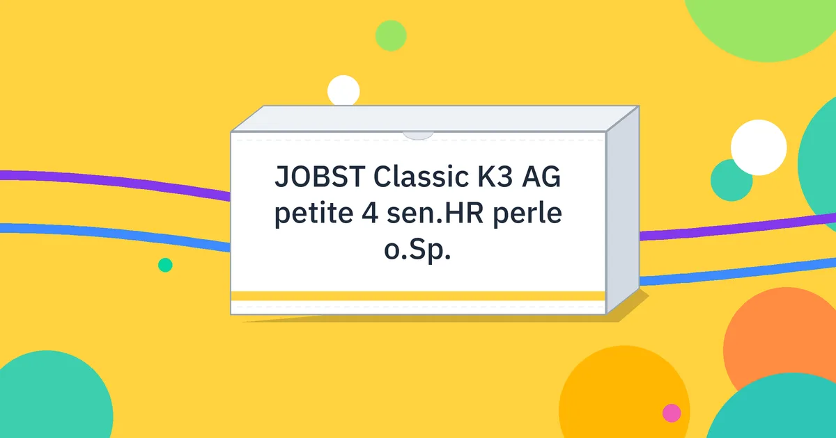 Symbolbild: Packung mit der Aufschrift JOBST Classic K3 AG petite 4 sen.HR perle o.Sp. (PZN 17956145) – Verfügbarkeit und Bezug in Apotheken in Frankfurt am Main