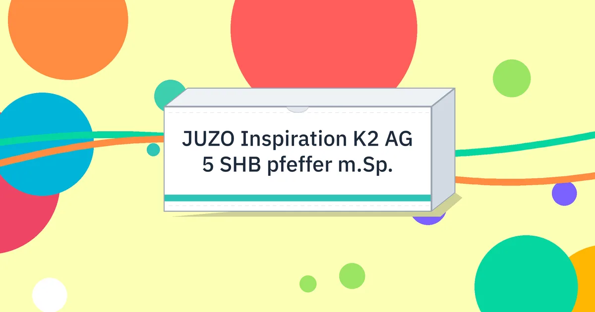 Symbolbild: Packung mit der Aufschrift JUZO Inspiration K2 AG 5 SHB pfeffer m.Sp. (PZN 14918948) – Verfügbarkeit und Bezug in Apotheken in Frankfurt am Main