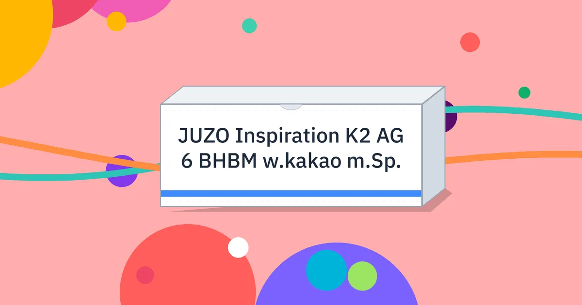 Symbolbild: Packung mit der Aufschrift JUZO Inspiration K2 AG 6 BHBM w.kakao m.Sp. (PZN 14883032) – Verfügbarkeit und Bezug in Apotheken in Frankfurt am Main