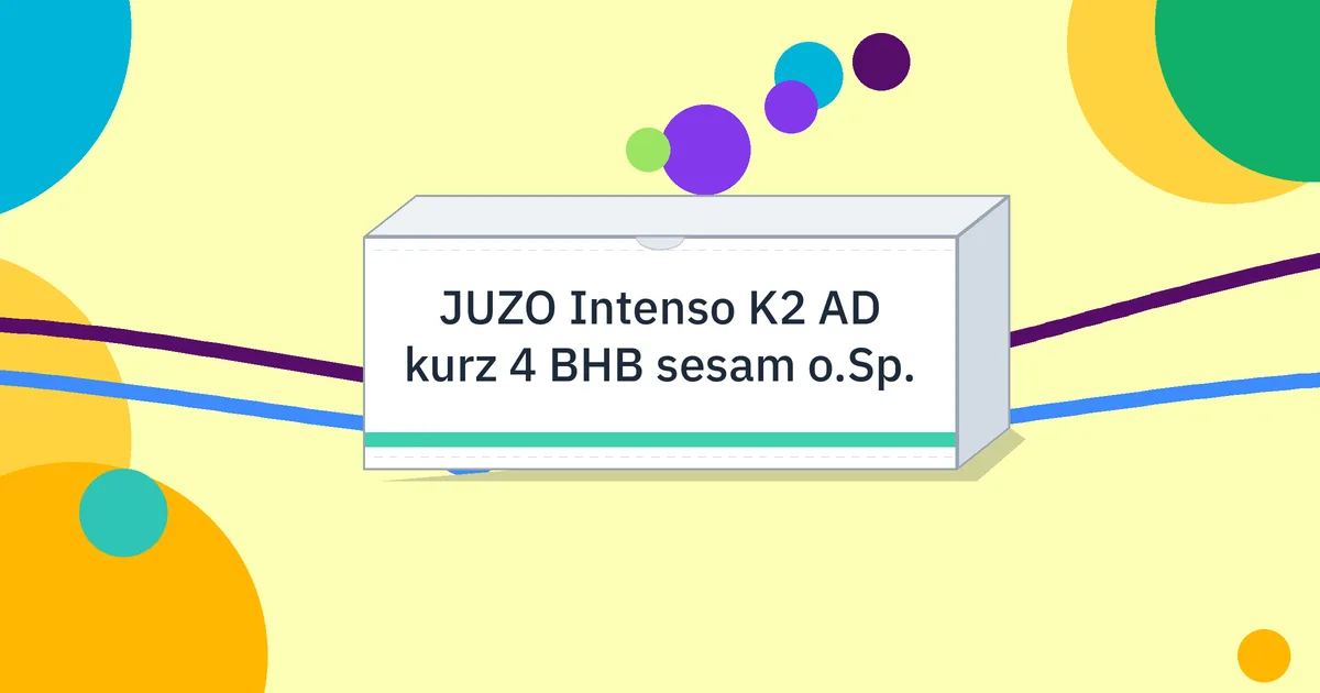 Symbolbild: Packung mit der Aufschrift JUZO Intenso K2 AD kurz 4 BHB sesam o.Sp. (PZN 18625025) – Verfügbarkeit und Bezug in Apotheken in Frankfurt am Main