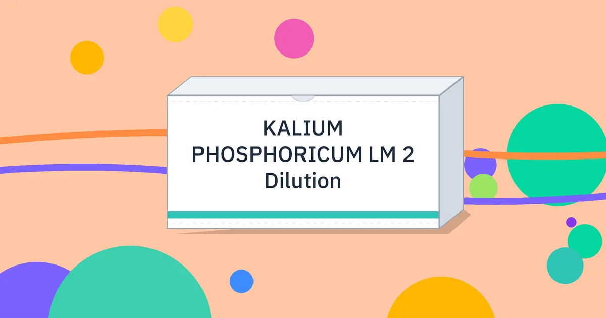 Symbolbild: Packung mit der Aufschrift KALIUM PHOSPHORICUM LM 2 Dilution (PZN 12924465) – Verfügbarkeit und Bezug in Apotheken in Frankfurt am Main