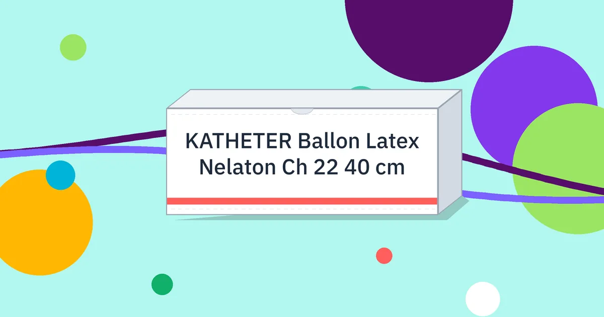 Symbolbild: Packung mit der Aufschrift KATHETER Ballon Latex Nelaton Ch 22 40 cm (PZN 01085754) – Verfügbarkeit und Bezug in Apotheken in Frankfurt am Main